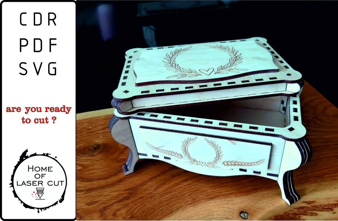 JEWEL BOX. Svg. Dxf. Cdr. Pdf. Laser File. Material 3mm - Etsy
