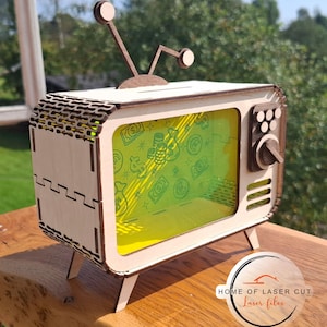 Money Box Like an Old Tv, Laser File for 3mm & 4mm Materials. Svg Dxf ...