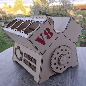 V8 Engine Beer Bottle Holder Laser Cut File (3mm & 4mm) - Etsy