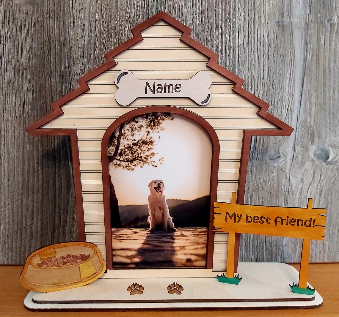 Dog House Photo Frame - Svg-cdr-pdf-dxf - Laser Cut Files .3mm Material ...