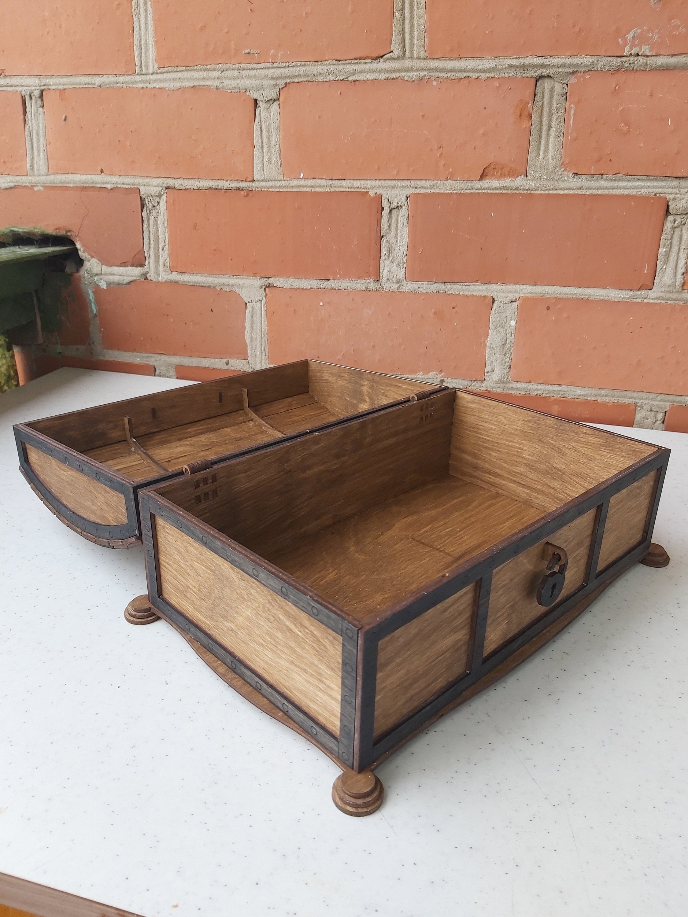 Treasure-box CDR DXF SVG Wood Design Pirate Box Jewelry Box - Etsy Canada