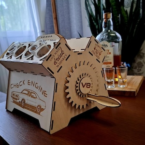 V8 Drink Glass Stand, Laser File Svg,cdr,dxf,pdf. Intended to Be Made ...