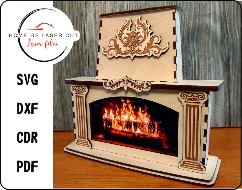 Desktop Fireplace Smartphone Stand (laser Cut File - Svg, Dxf, Cdr, Pdf ...