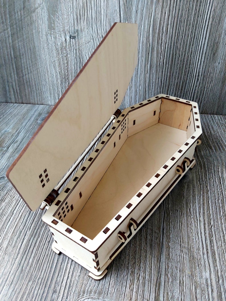 Halloween Coffin, Wooden Coffin, Halloween Box Vector for CNC Svg ...