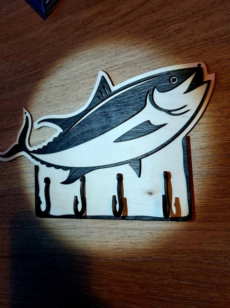 Fishing Key Holder Laser Cut, Svg Dxf Cdr Pdf Files. - Etsy