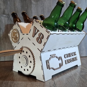 V8 Engine Beer Bottle Holder Laser Cut File (3mm & 4mm) - Etsy