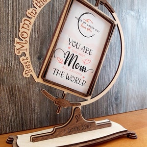 Best Mom in the World Photo Frame, Laser Redy File, Svg, Dxf, Cdr,pdf ...