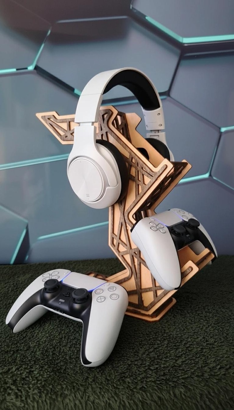 Controller & Headphone Stand Laser Cut File (svg, Cdr, Dxf, Pdf) - Etsy