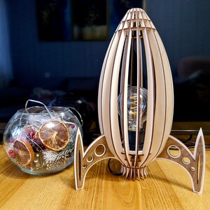 Rocket Lamp. Laser Cut. Digital File. Svg Dxf Cdr Pdf. 3mm @ 4mm ...