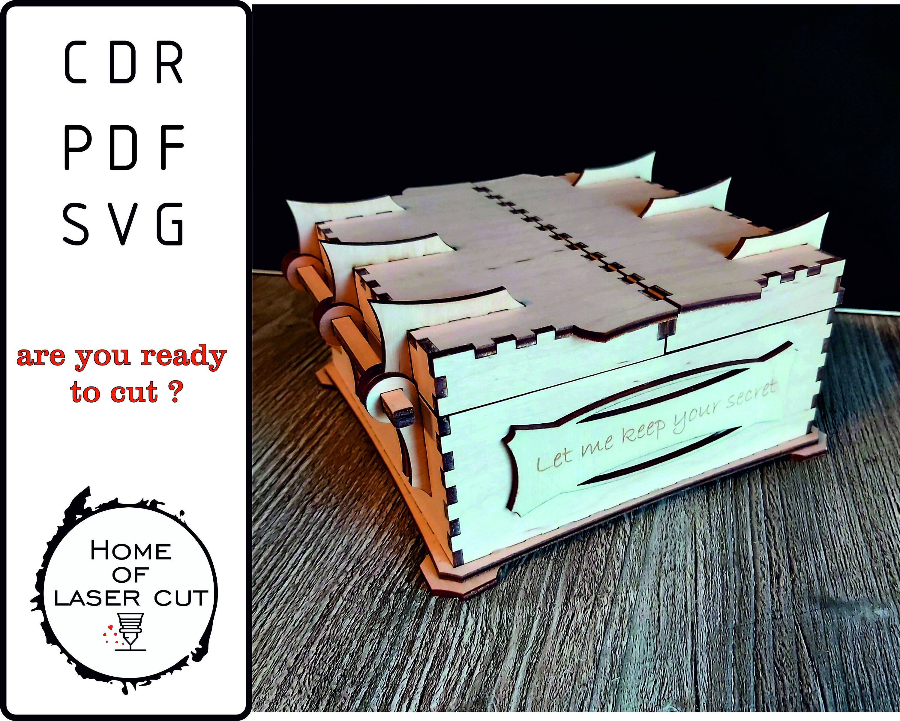 Box of Secrets Let This Box Keep Your Litlle Secrets. Dxf - Etsy