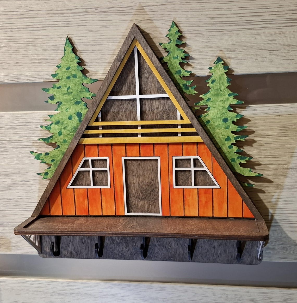 Key Rack, Forest Cabin, Laser Files Svg Dxf Cdr Pdf. - Etsy