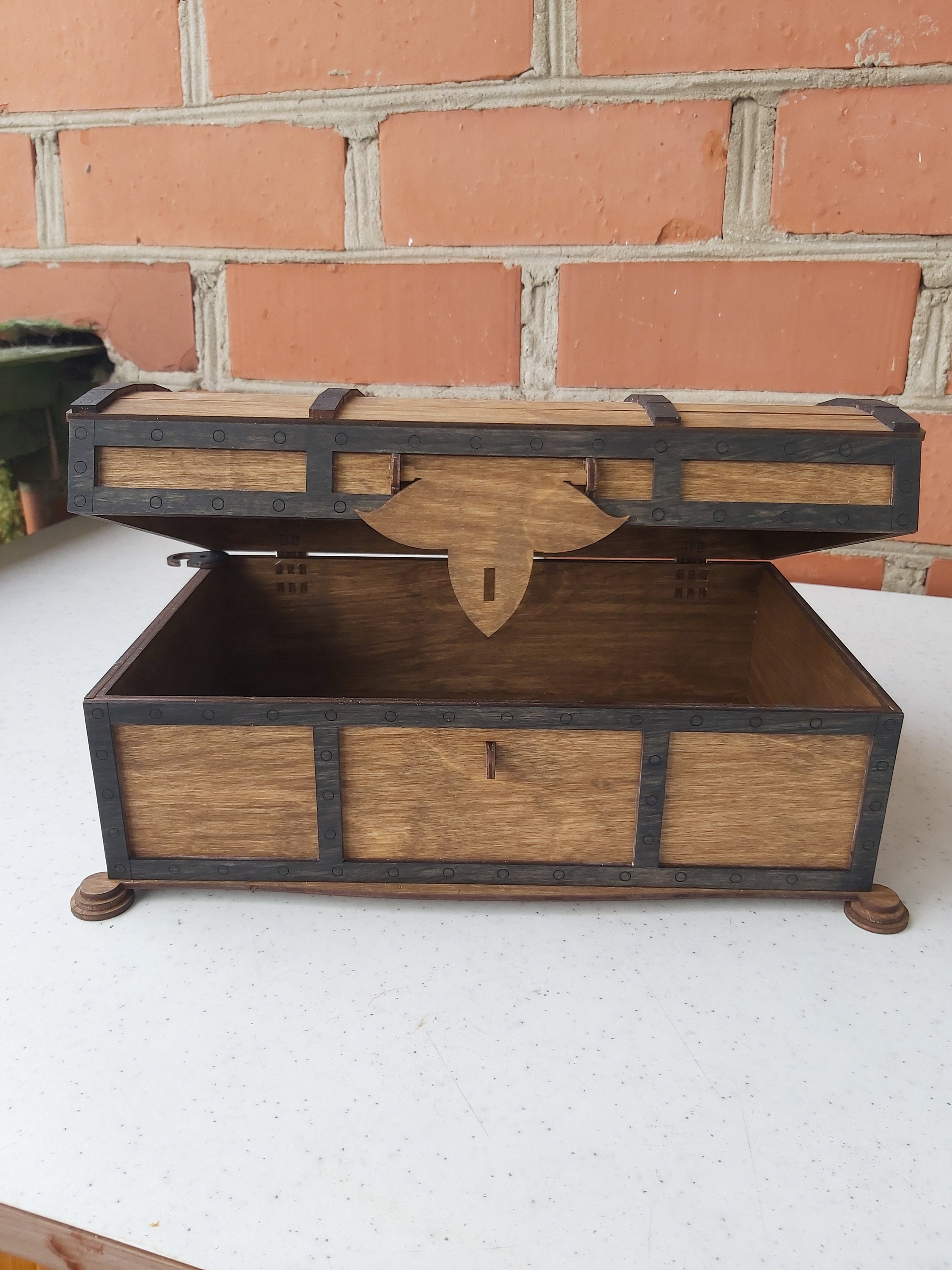 Treasure-box CDR DXF SVG Wood Design Pirate Box Jewelry Box - Etsy Canada