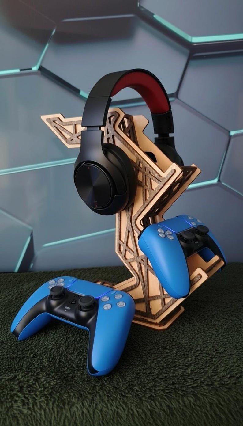 Controller & Headphone Stand Laser Cut File (svg, Cdr, Dxf, Pdf) - Etsy