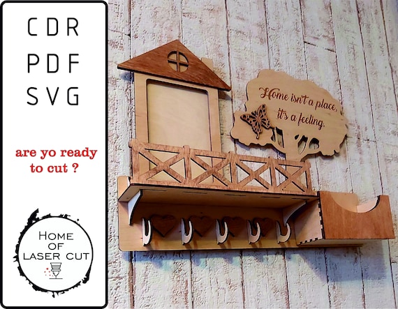 Key Holder File Svg Cdr Dxf Pdf Walet Holder Photo Frame. | Etsy