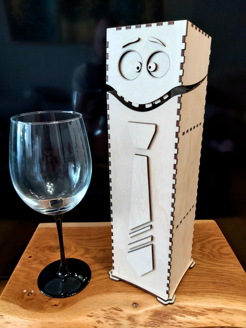 Vine Box Laser File Svg Dxf Cdr Pdf 3mm Wine Box Smiling - Etsy