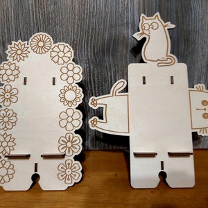 Phone Holder, 4 Variant, Svg Cdr Dxf Pdf, 3mm&4mm Material, Fun Phone ...