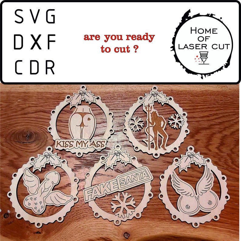 Christmas Tree Decorations. Svg. Dxf. Cdr. Pdf. Christmas Tree - Etsy