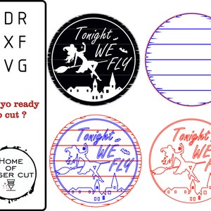Tonight We Fly SVG CDR DXF | Halloween Flying Witch Design. - Etsy