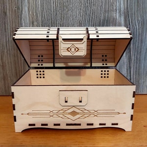 Little Treasure Box, Laser Cut File, Treasure Chest, for a 3mm & 4mm Material, Laser Cut Files ...