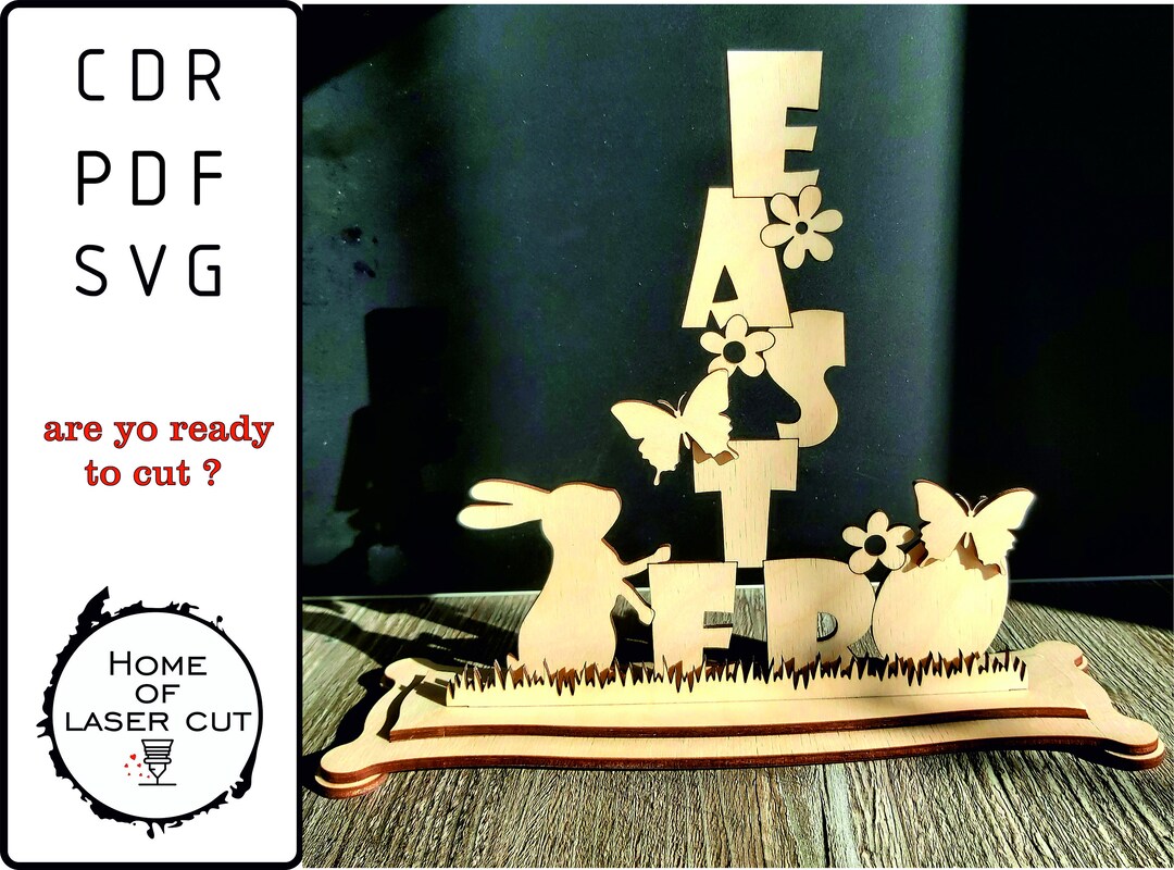 Easter Shelf Sitter File, Easter Decor Svg,cdr,dxf,pdf, Easter Laser ...