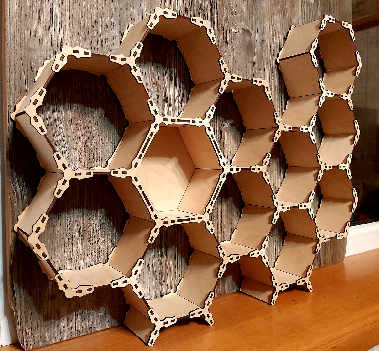 Honeycomb Shelf, Floating Hexagon Cell Shelf, Laser Cut File (svg, Dxf ...