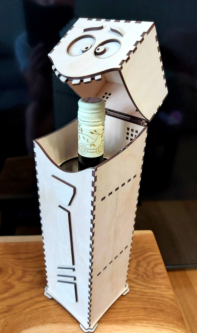 Vine Box Laser File Svg Dxf Cdr Pdf 3mm Wine Box Smiling - Etsy