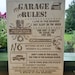 Garage Rules - Etsy