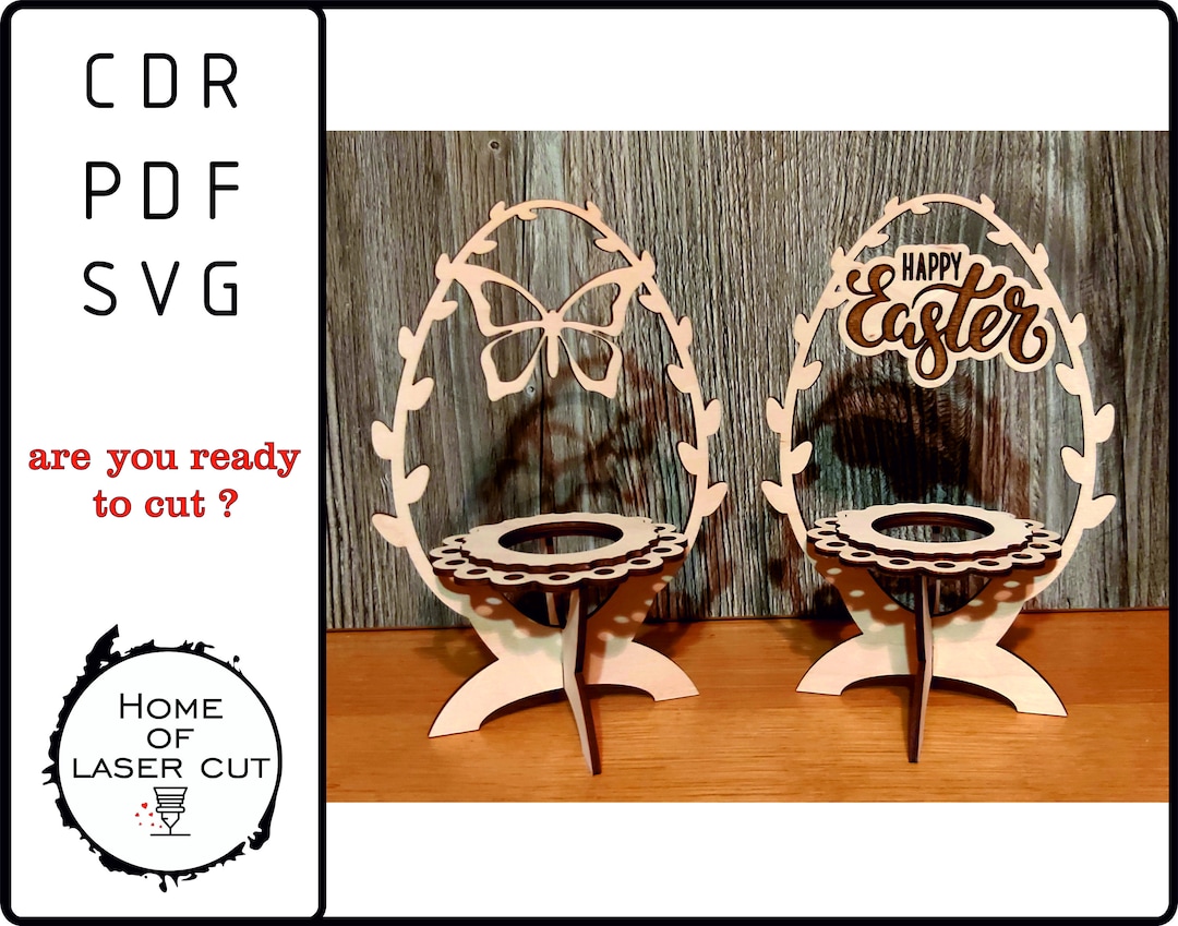 Easter Egg Baskets Laser Cut File. Dxf, Svg, Cdr, Pdf, 3mm Material - Etsy