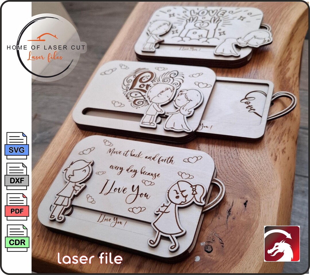 Gift Card Frame, Gift Card Holder Laser File Svg Cdr Dxf Pdf. - Etsy Norway