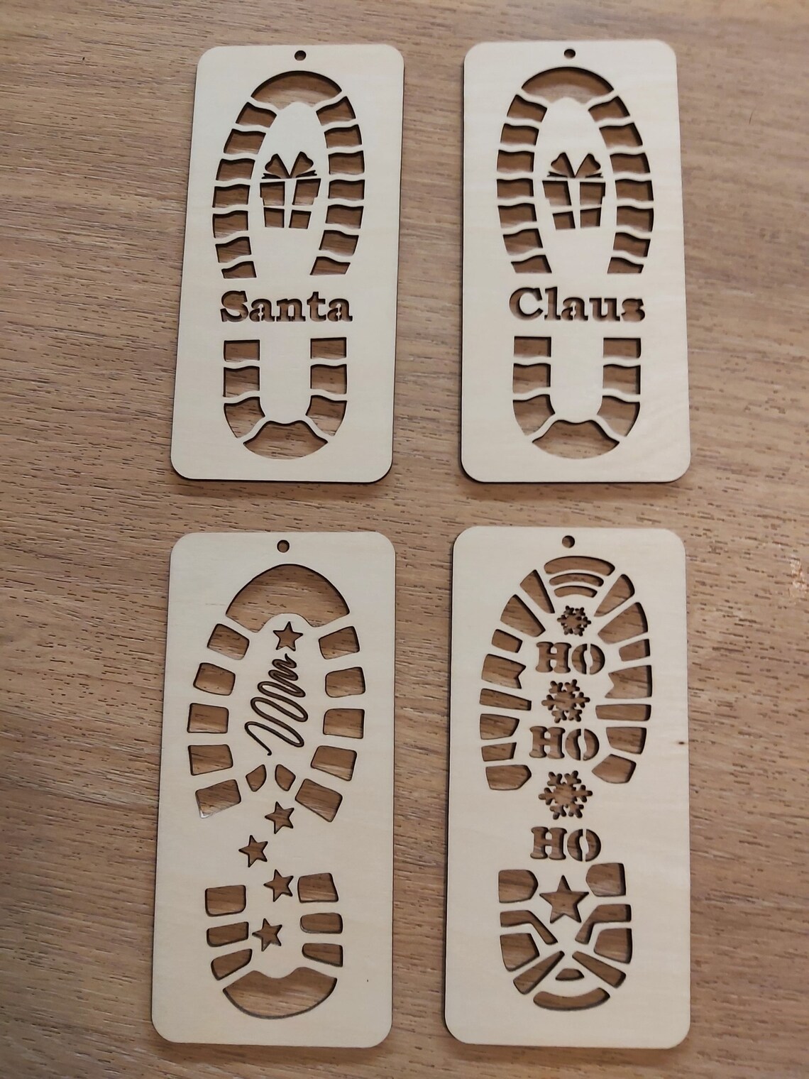 Santa Footprint SVG DXF CDR: Christmas Footsteps - Etsy