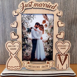 Valentine, Wedding Photo Frame, Laser Redy File, Svg, Dxf, Cdr, Pdf ...