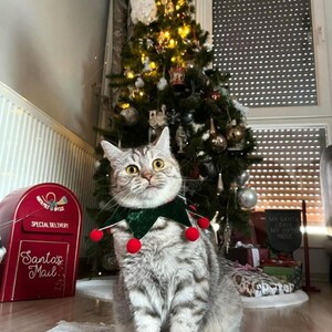 Elf Collar for Cats, Christmas Costume for Pets, Elf Scarf for Pets ...
