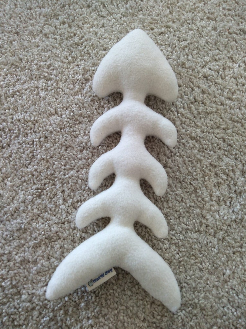 Fishbone Catnip Toy: Handmade Cat Kicker Toy - Etsy