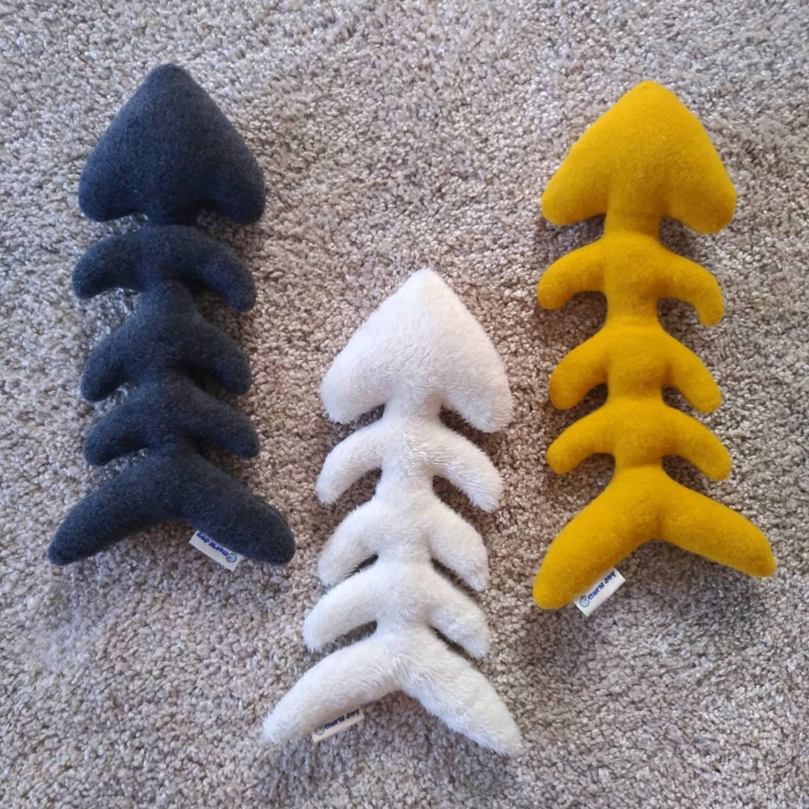 Fishbone Catnip Toy: Handmade Cat Kicker Toy - Etsy