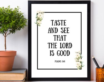 Psalms 34 8 | Etsy