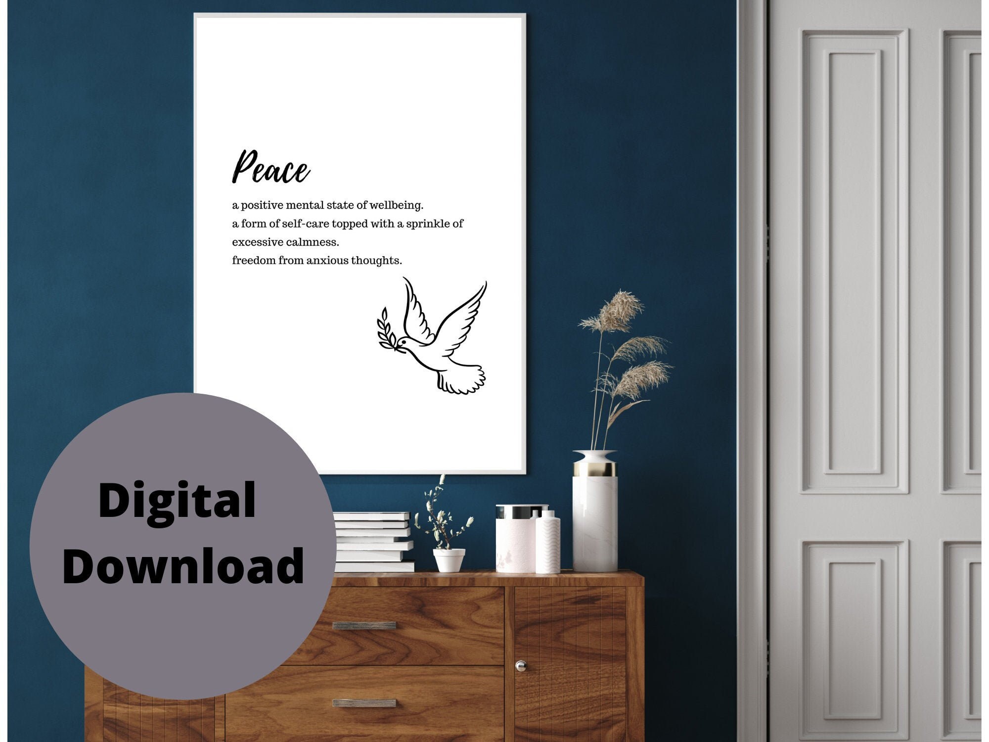 Peace Definition Set of 2definition Prints Wall Art Prints - Etsy UK