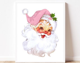 Pink Christmas Print | Etsy