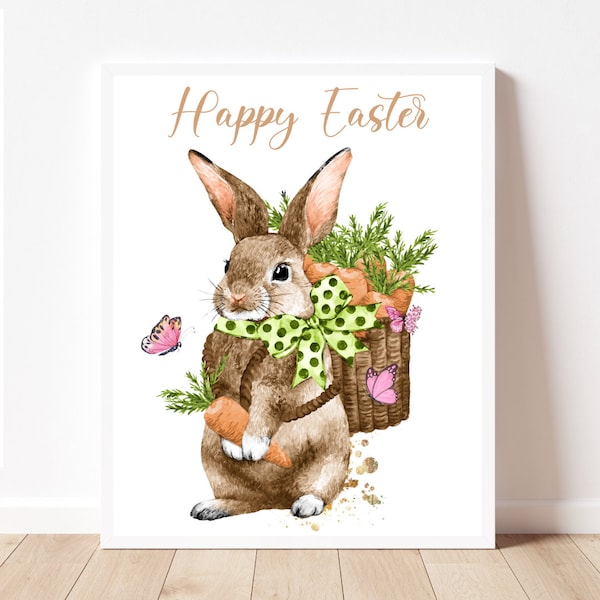 Happy Easter Print - Etsy