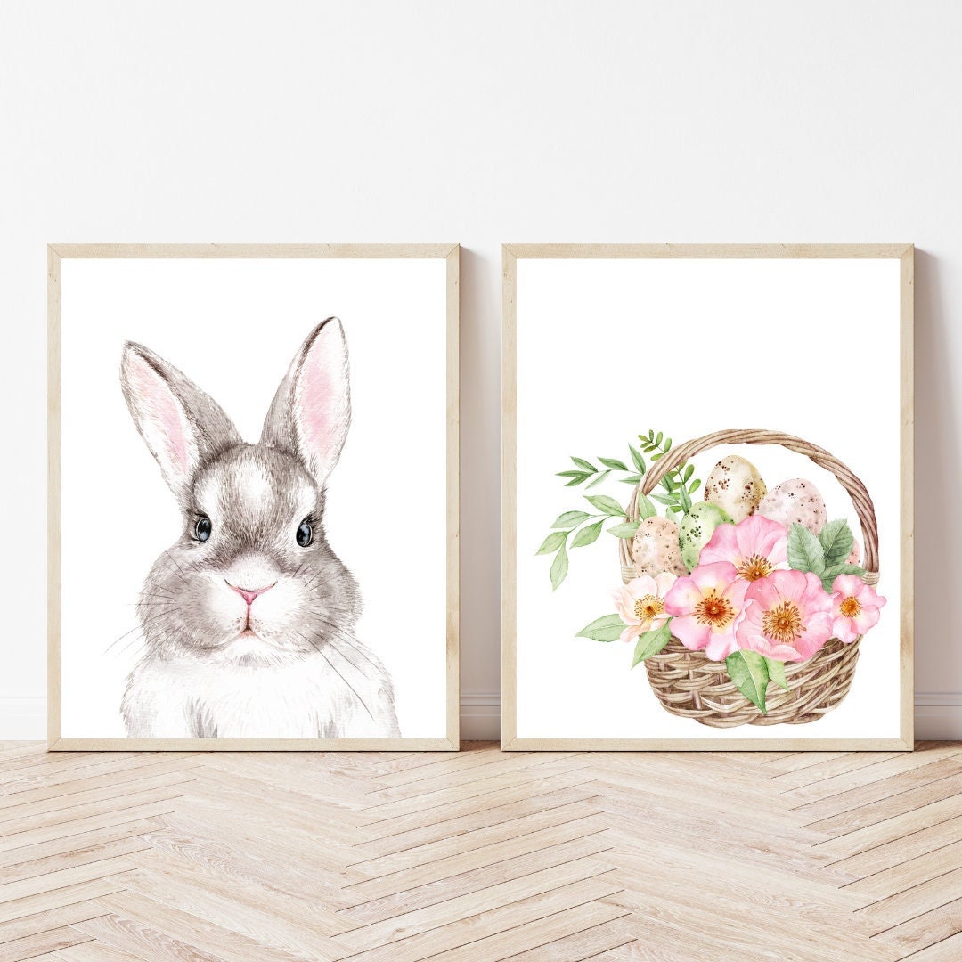Easter Prints Set of 2 Easter Printables Easter Decor Printable Art ...