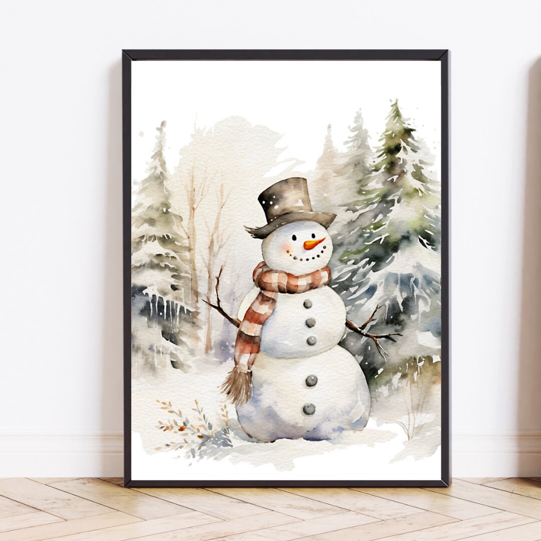 Christmas Prints Winter Prints Download Winter Wall Art Rustic Holiday ...