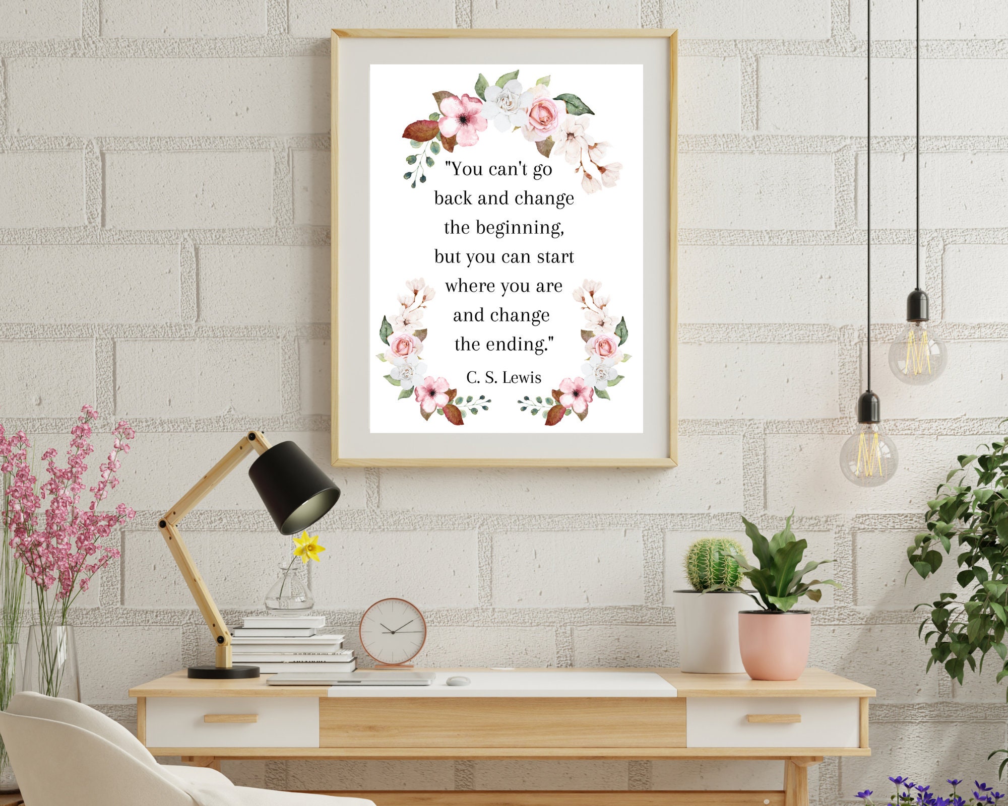 C S Lewis Quote Print C S Lewis Poster Positive Gift You Can Start ...