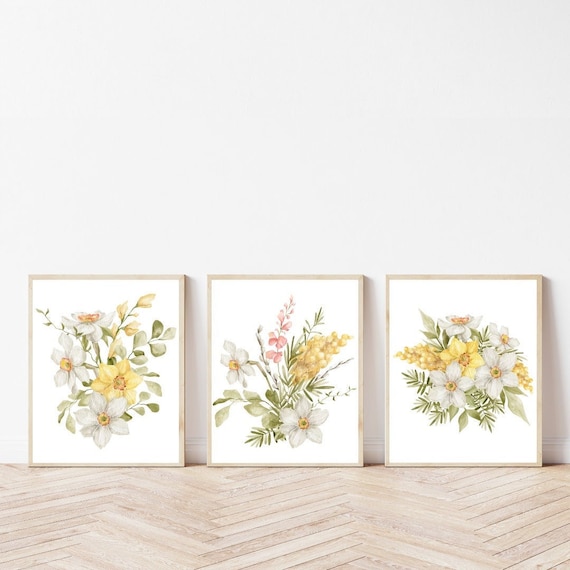Spring Prints Set of 3 Spring Printable Art Download Farmhouse - Etsy
