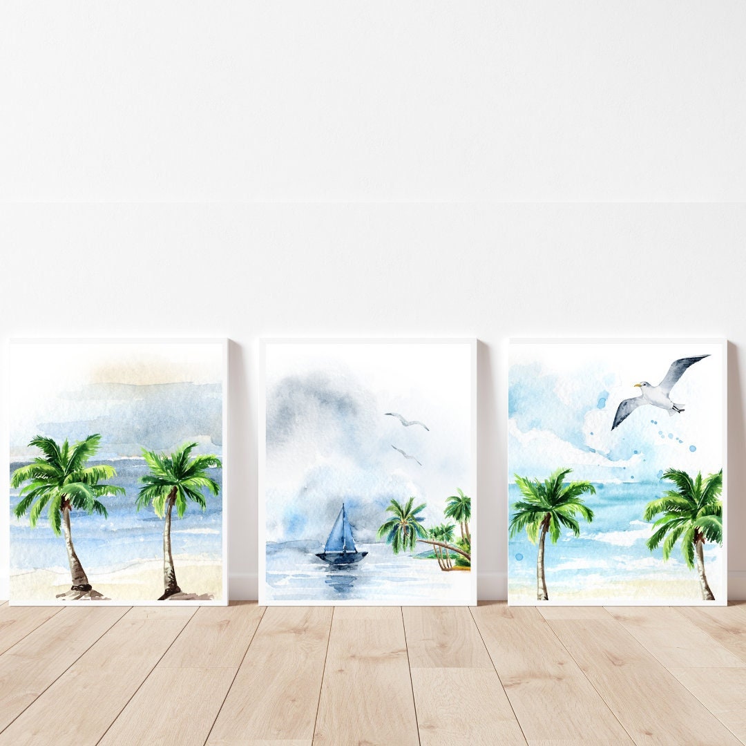 Summer Prints Set of 3 Summer Printable Art Summer Art Work Summer Art ...