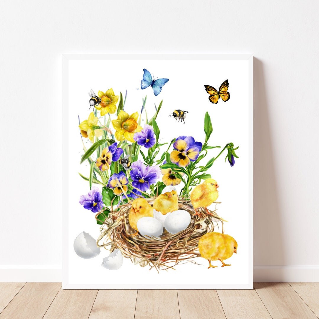 Spring Prints Spring Art Print Spring Printable Wall Art Easter ...