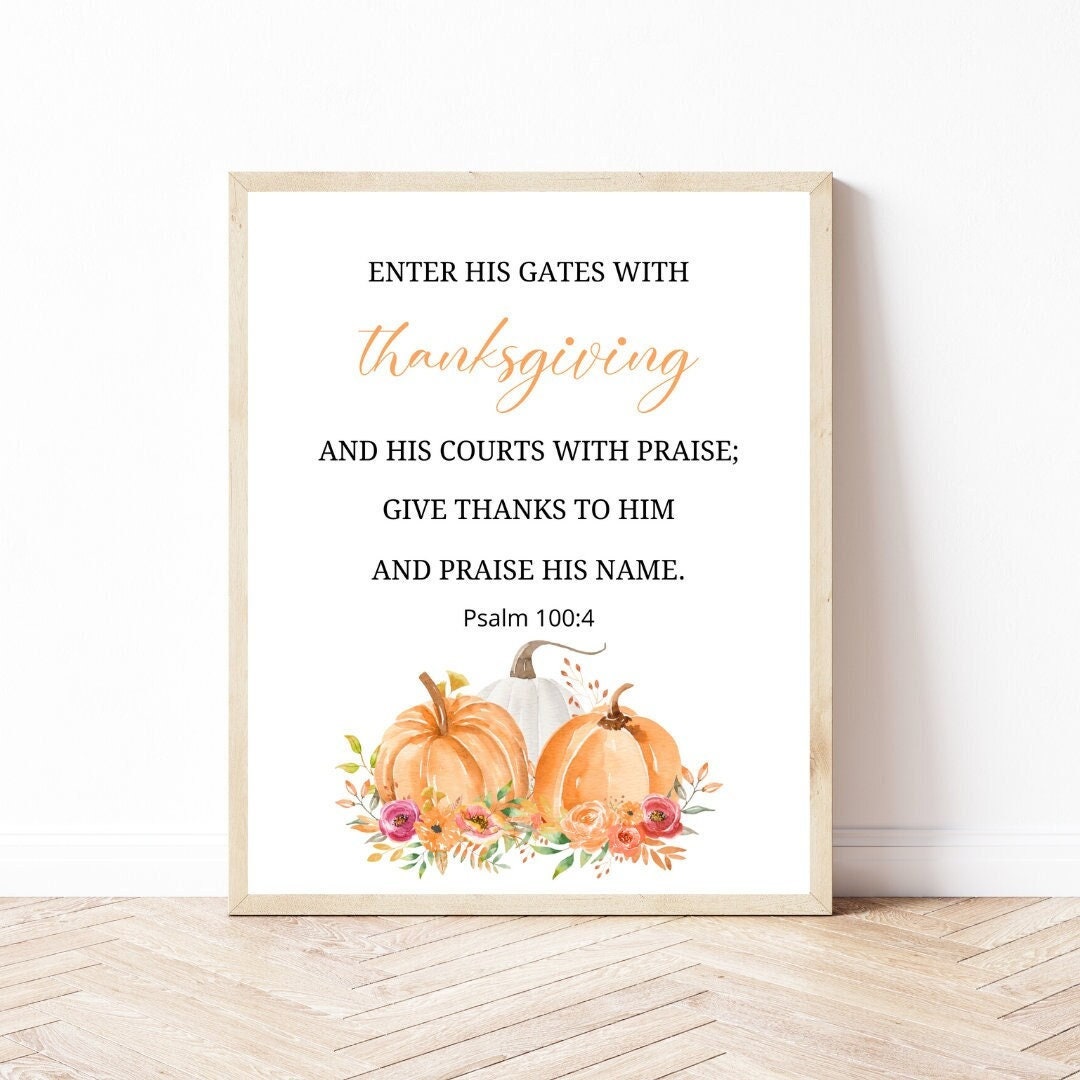Thanksgiving Print 8x10 Thanksgiving Decor Thanksgiving Printable Wall ...