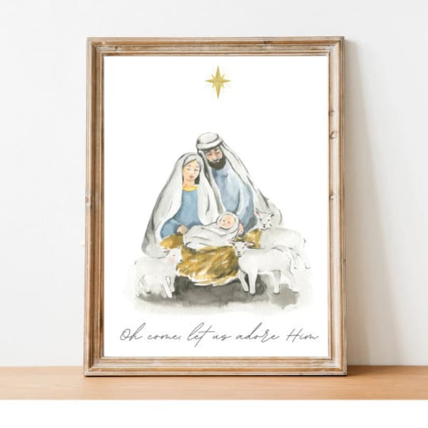 Nativity Print - Etsy