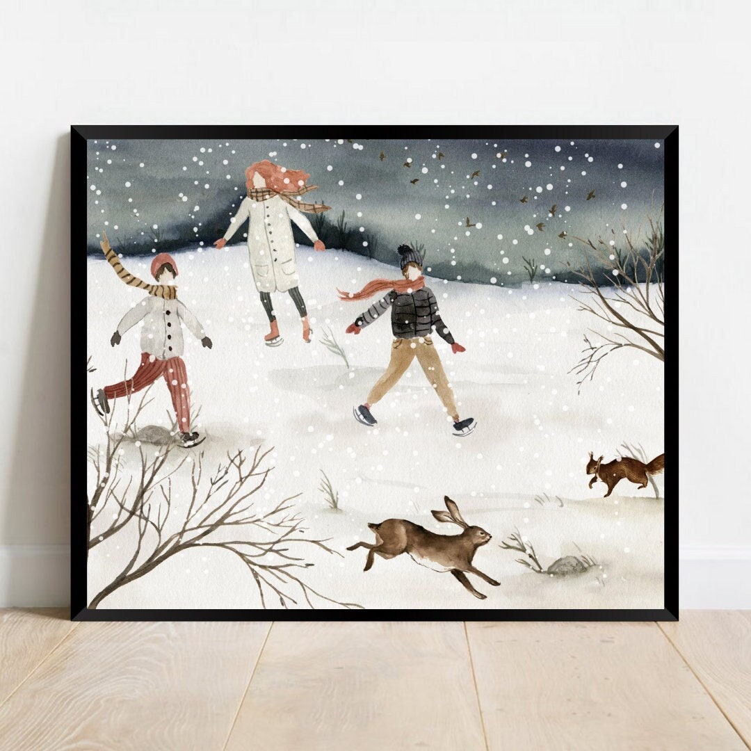 Winter Wonderland Print Download Winter Decor Rustic Holiday Print ...