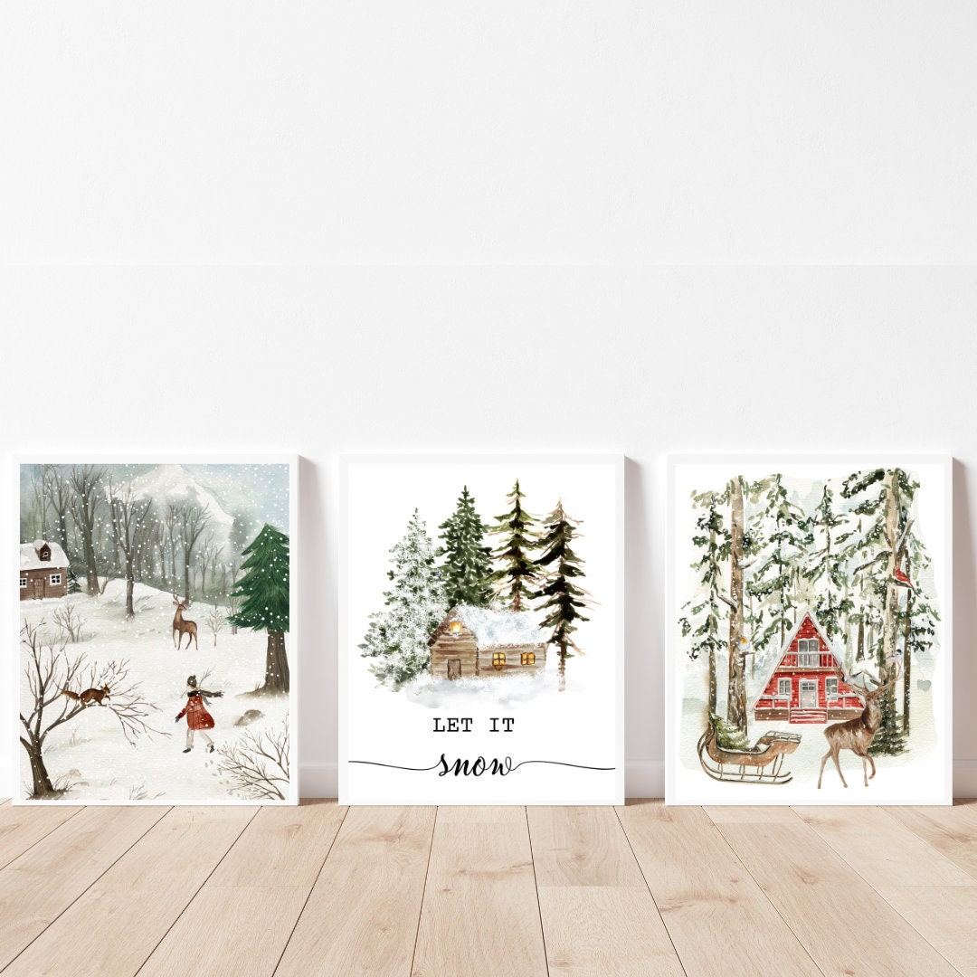 Winter Art Print Winter Wonderland Print Winter Printable Wall Art ...