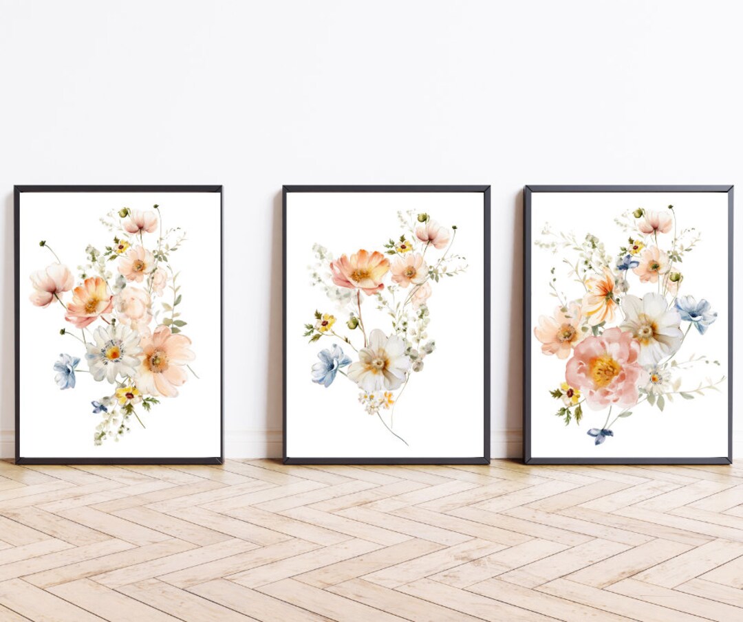 Spring Prints Set of 3 Farmhouse Home Decor Spring Wall Art Spring ...