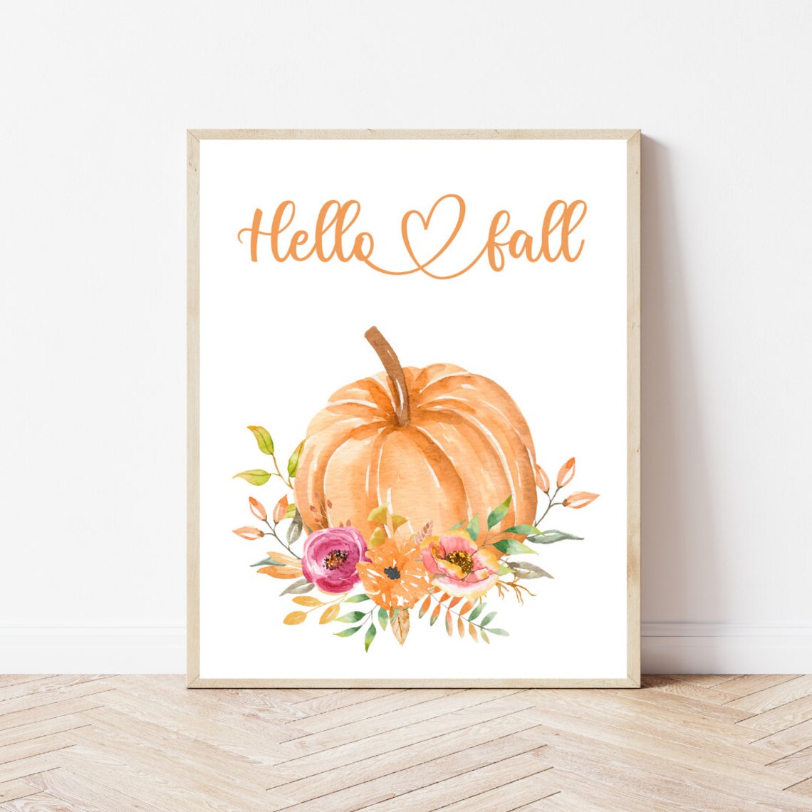 Set of 3 Fall Prints Watercolor Pumpkins Printable Fall Decor - Etsy